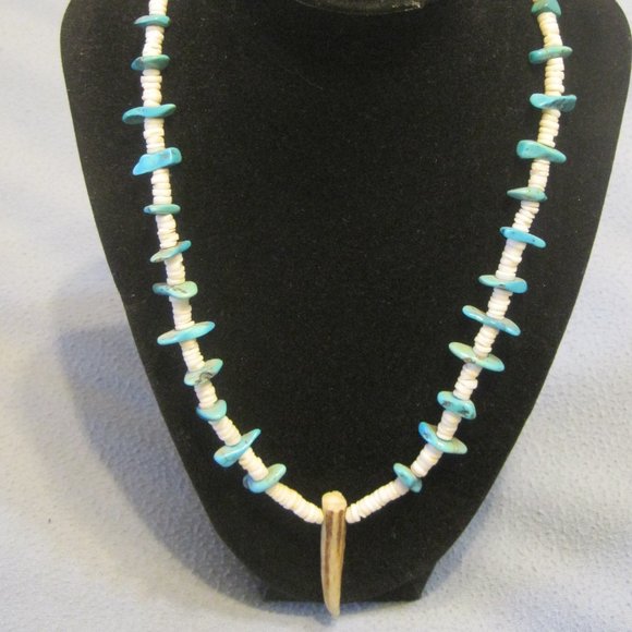 Jewelry | Vintage Native American Tribal Necklace With Antler | Poshmark